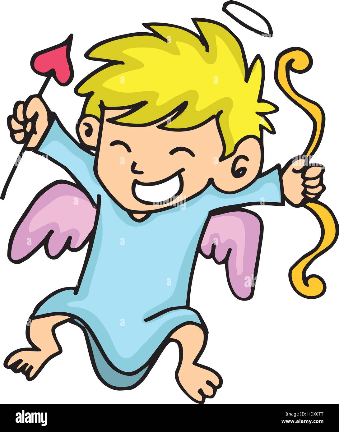Cute cupid with arrow cartoon Stock Vector Image & Art - Alamy