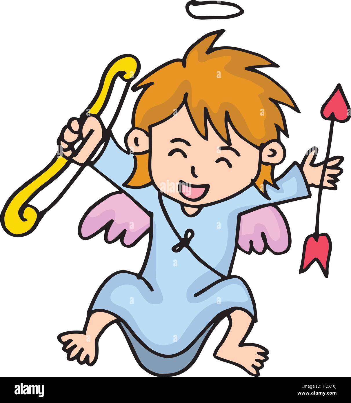 Happy little cupid cartoon vector Stock Vector Image & Art - Alamy