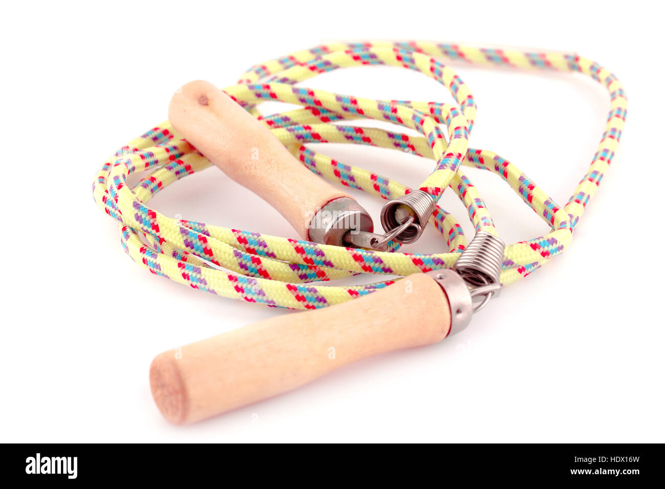Skipping rope isolated on white background Stock Photo - Alamy