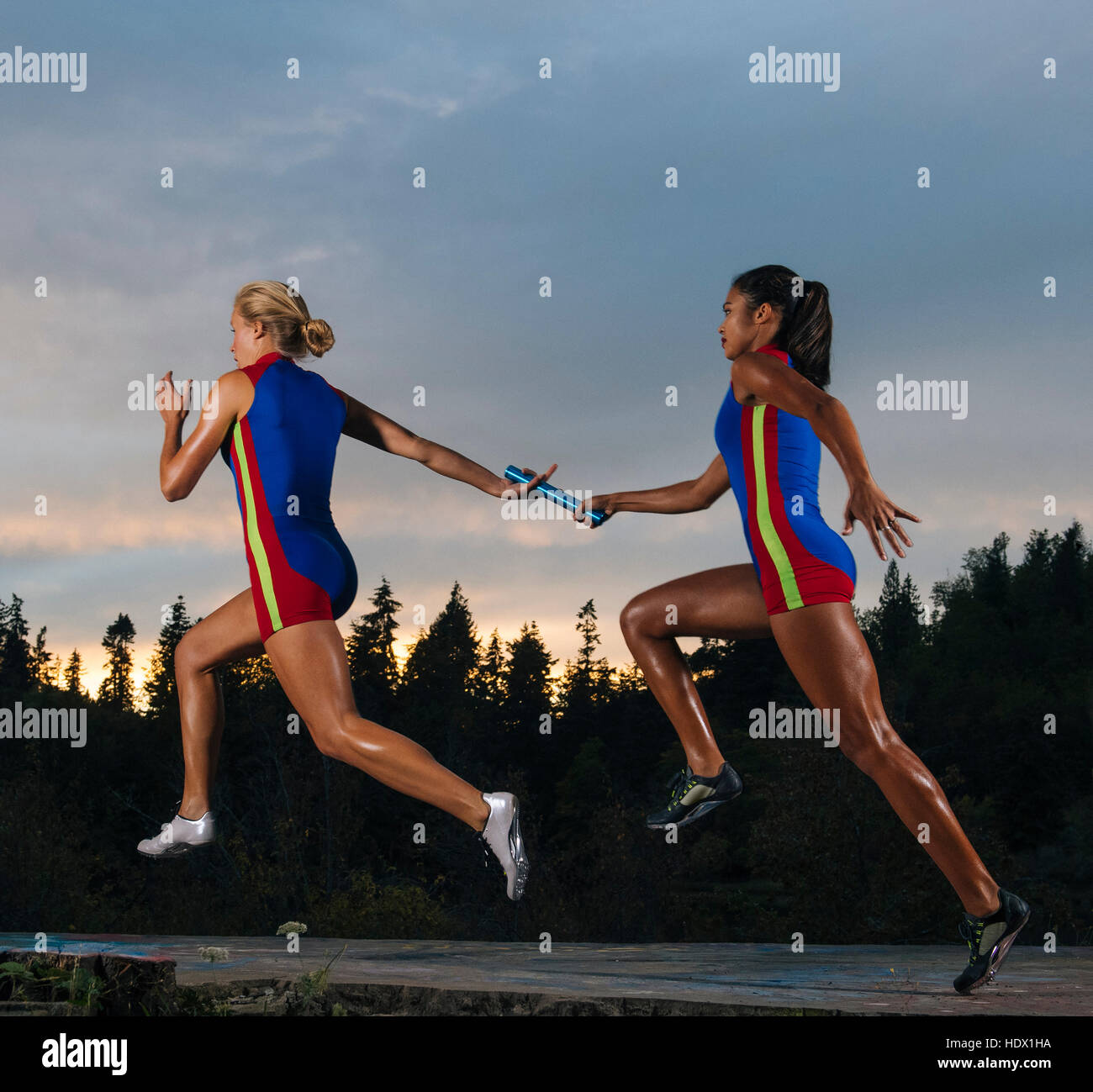 African woman runner relay hi-res stock photography and images - Alamy