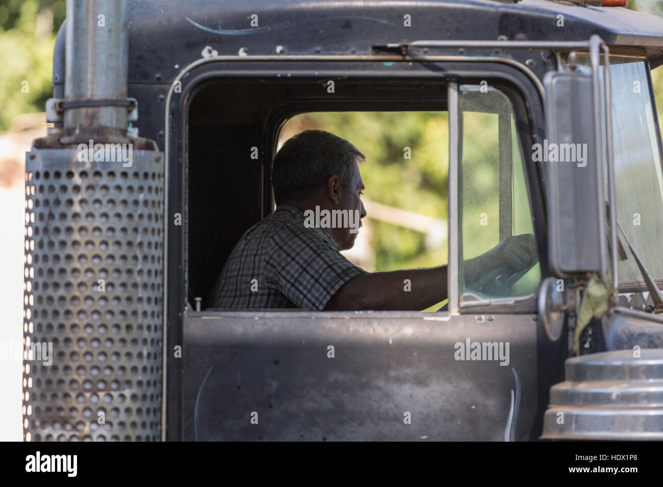 Trucker truck driver driving america hi-res stock photography and ...
