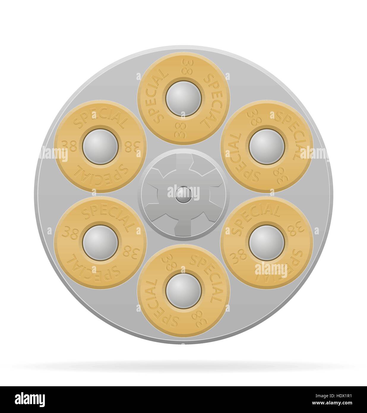 revolver cylinder vector illustration isolated on white background ...