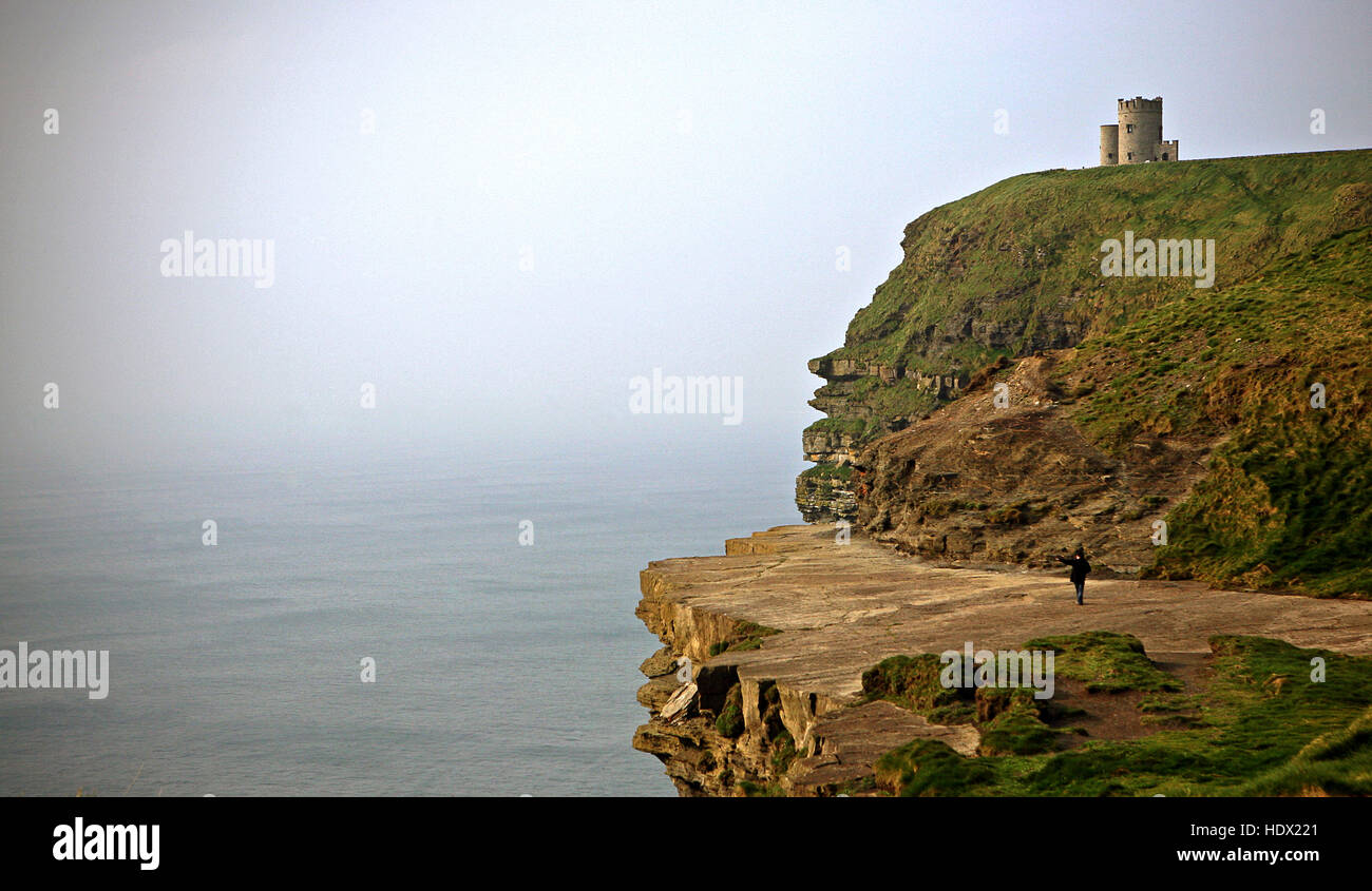 Castle on cliff near ocean Stock Photo - Alamy