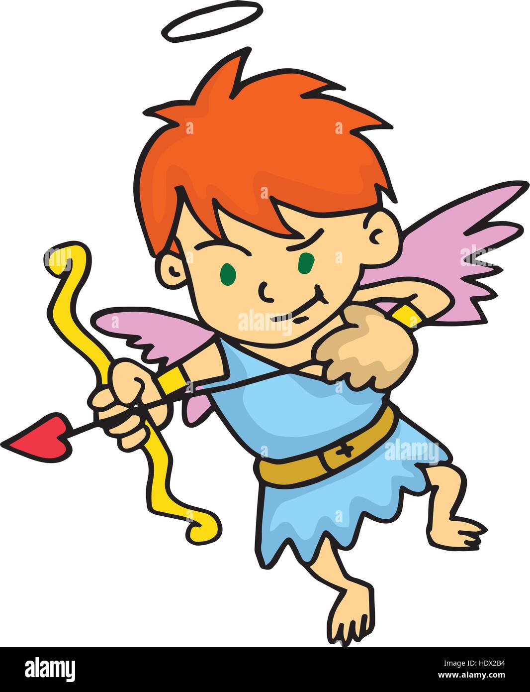Cupid aiming illustration Stock Vector Images - Alamy