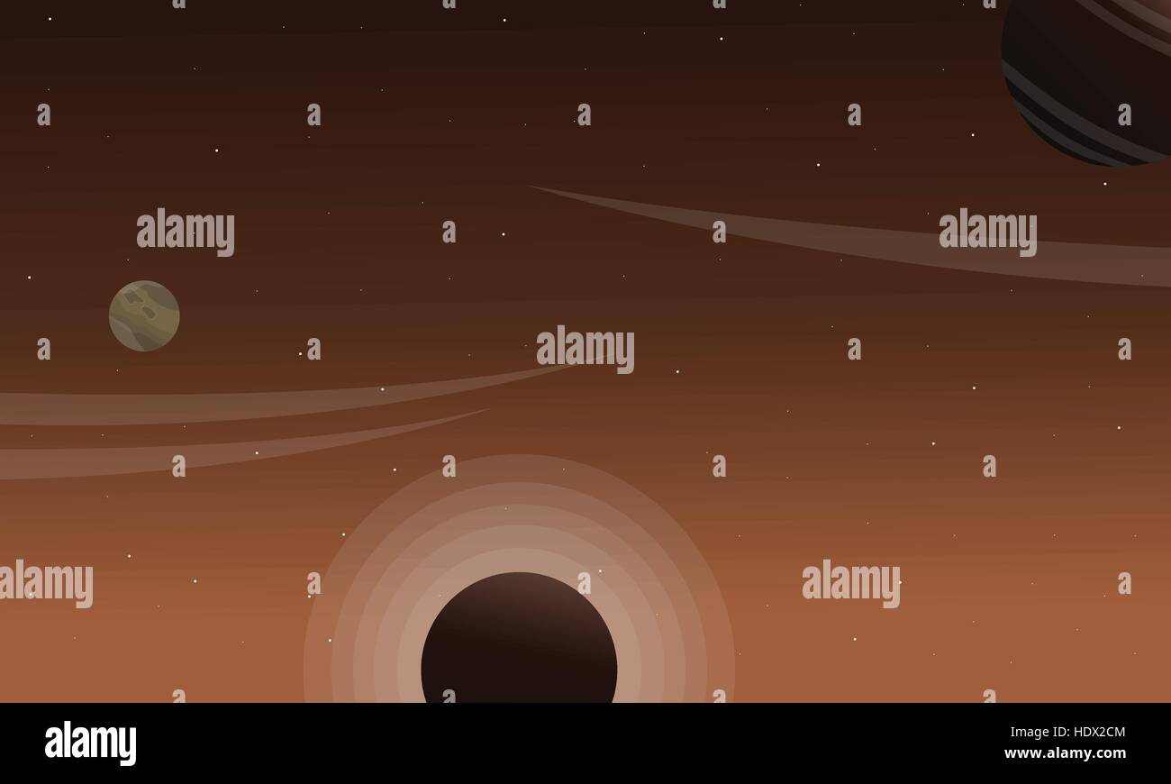 Planet outer space of scenery Stock Vector Image & Art - Alamy
