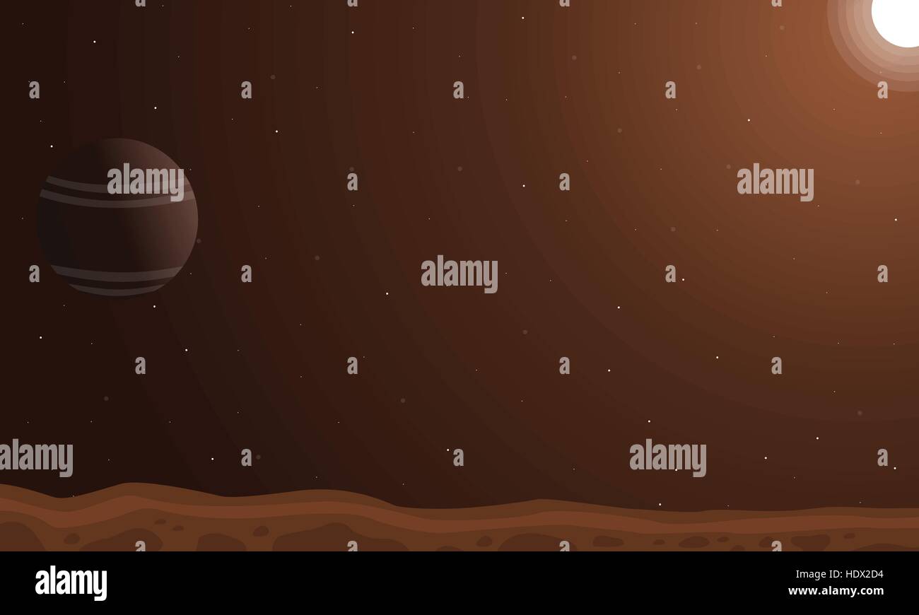 Desert planet background vector art Stock Vector Image & Art - Alamy
