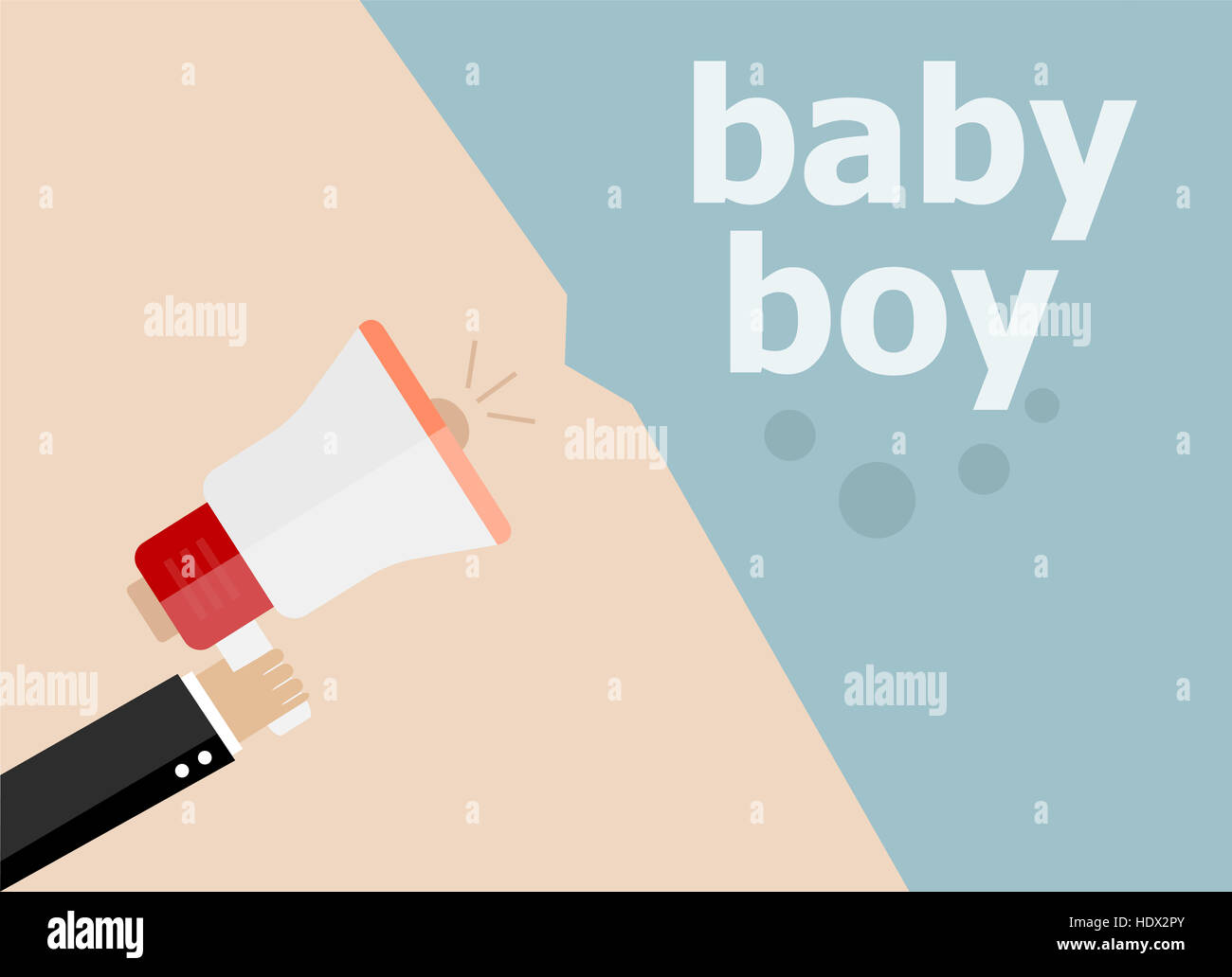 flat design business illustration concept. Baby boy digital marketing ...