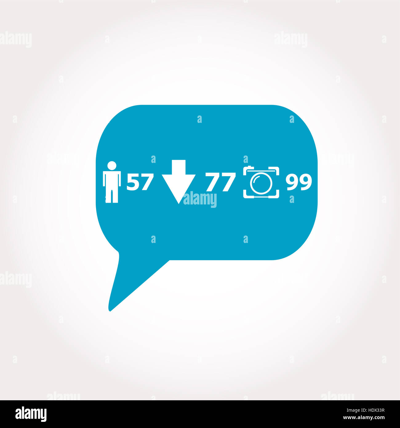 Like Counter Notification Icon, modern flat button, comment icons Stock ...