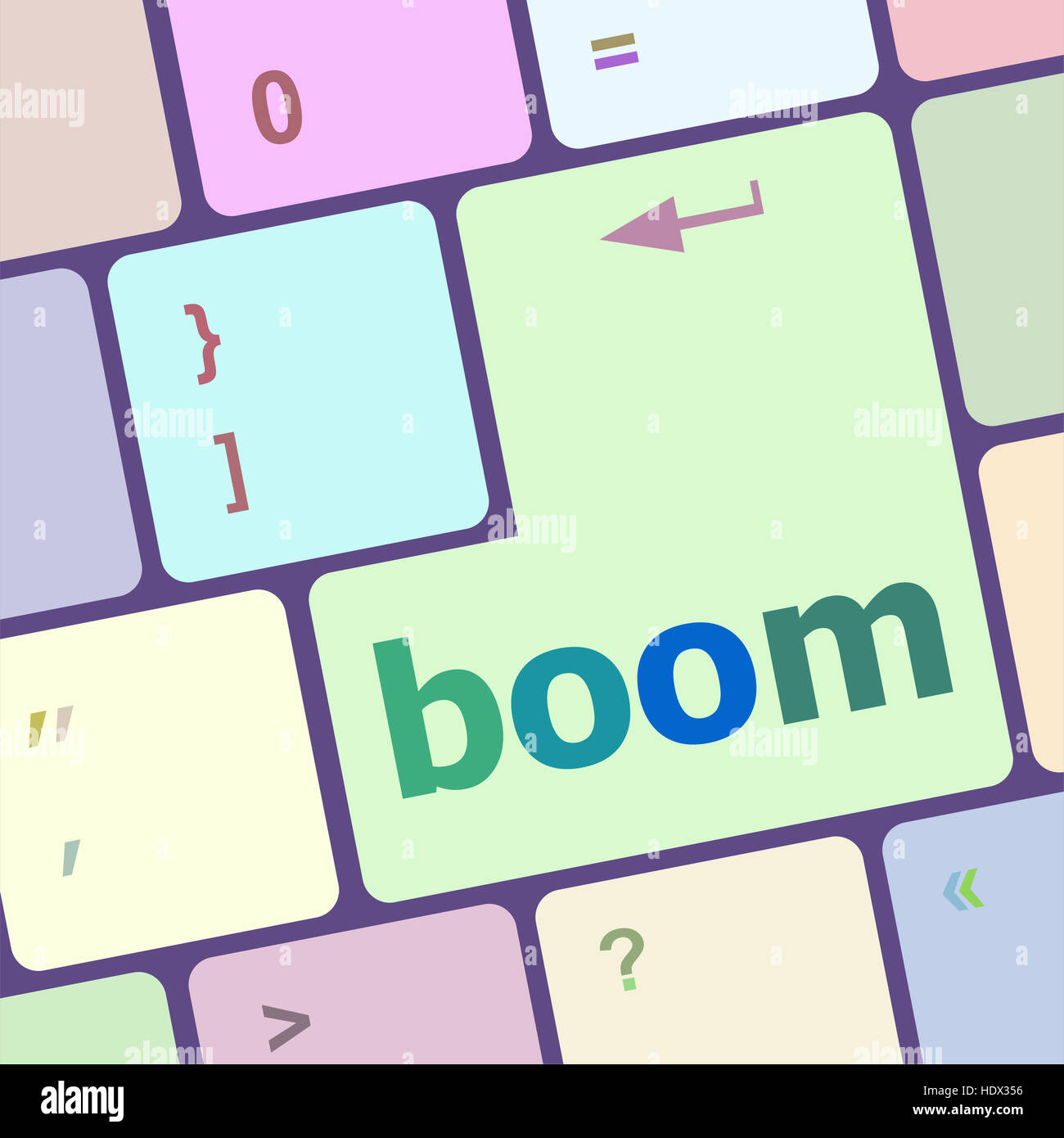 boom button on computer pc keyboard key Stock Photo - Alamy