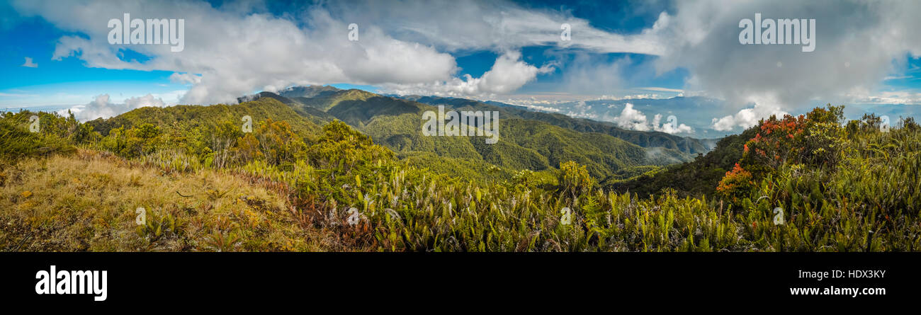 Panoramic photo of countryside in Digne in Kubor range, Papua New ...