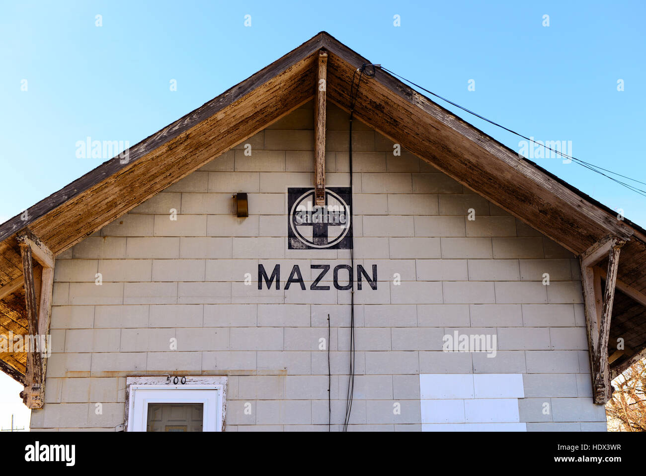 The Mazon, Illinois Sante Fe depot Stock Photo - Alamy