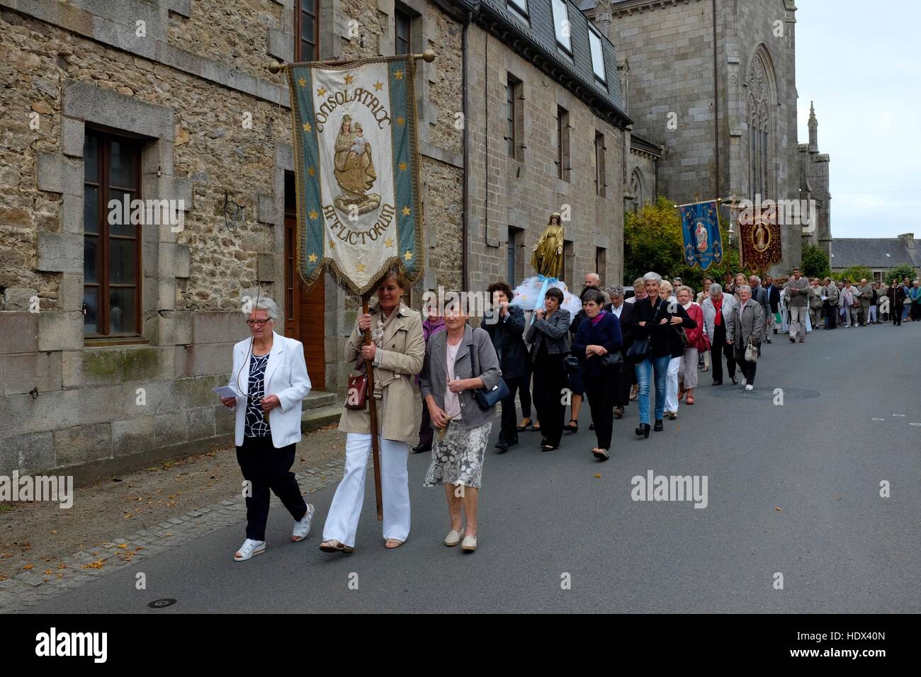 A traditional Breton pardon procession, Cotes d'armor Stock Photo - Alamy