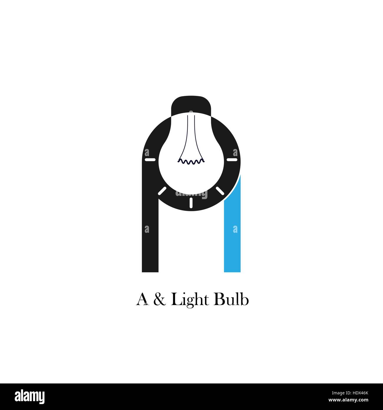 A-letter/alphabet icon and light bulb abstract logo design vector ...