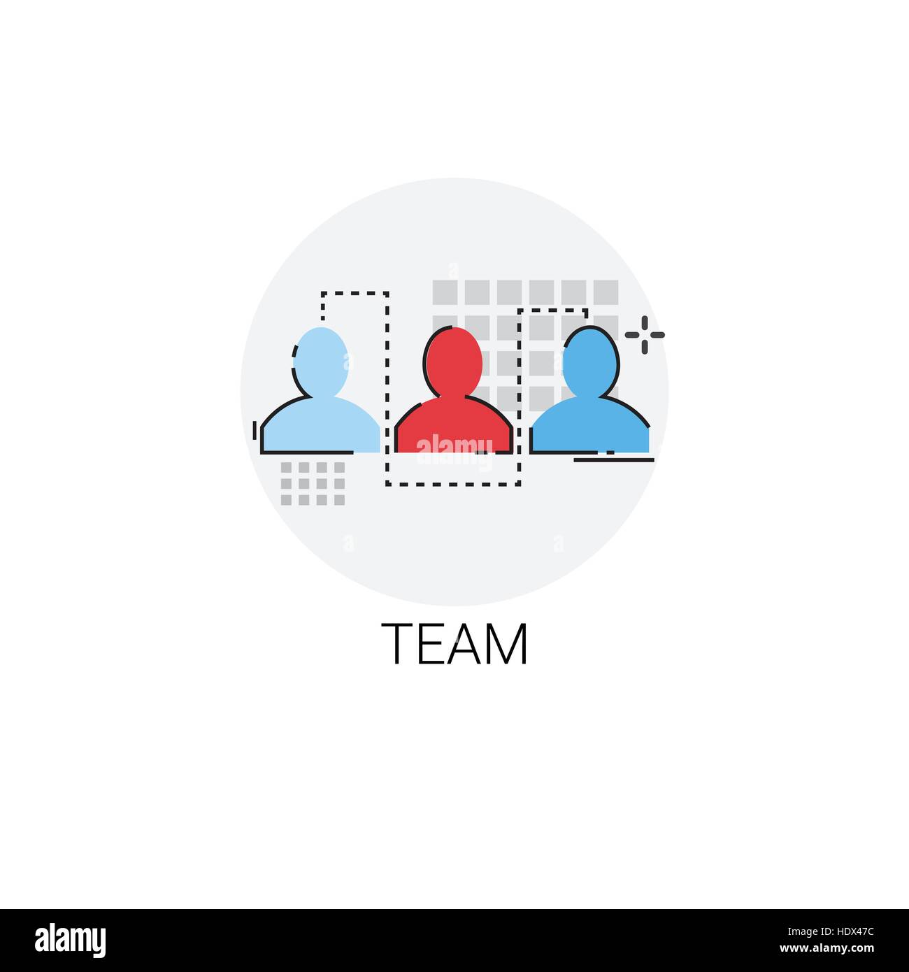 Business Team Colleagues Teamwork Human Resouces Icon Stock Vector ...