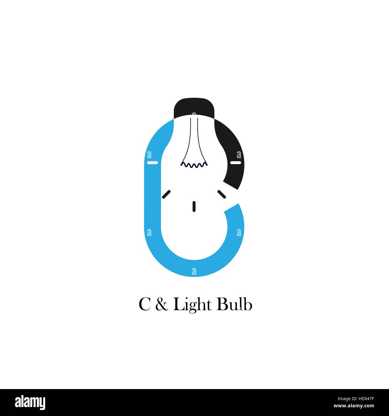C-letter/alphabet icon and light bulb abstract logo design vector ...