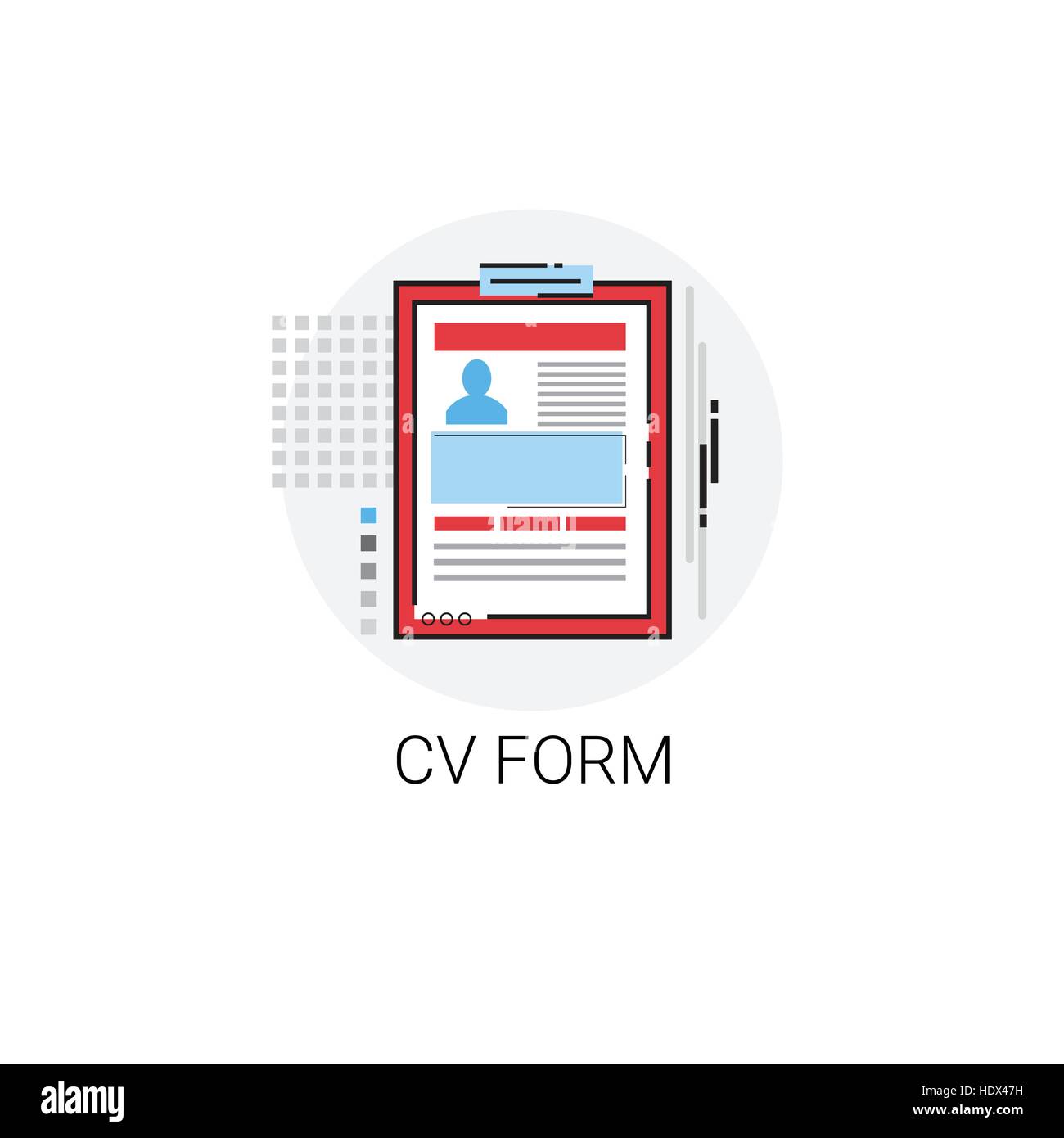 CV From Job Vacancy Recruitment Application Icon Stock Vector Image ...