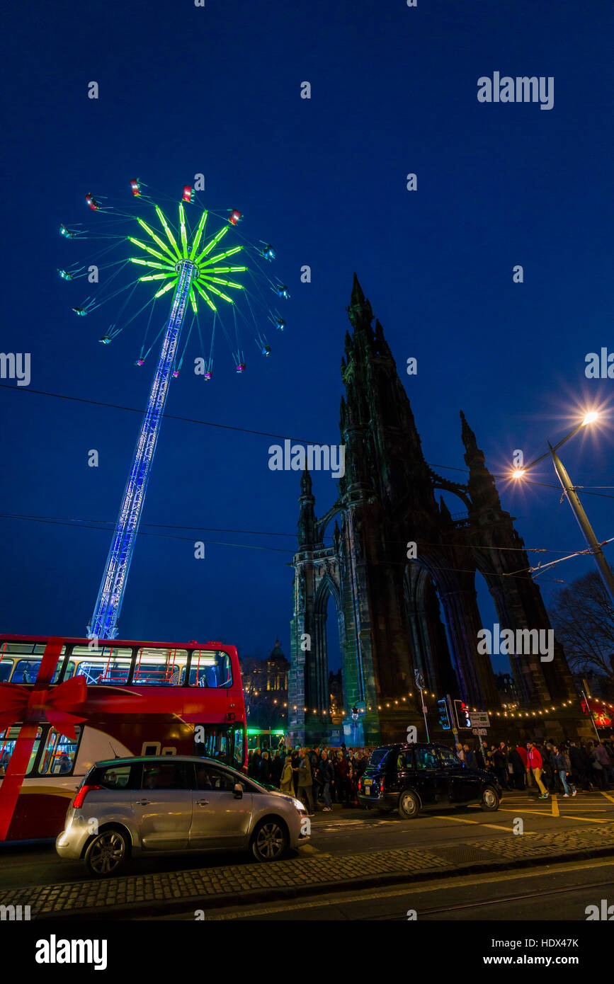 Edinburgh Christmas tourism, Scotland - Christmas Market, Princes ...