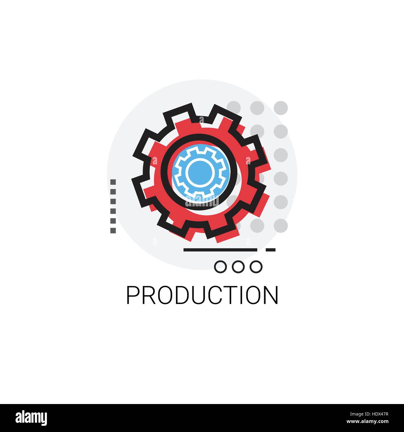 Production Cog Wheel Business Industry Icon Stock Vector Image & Art ...