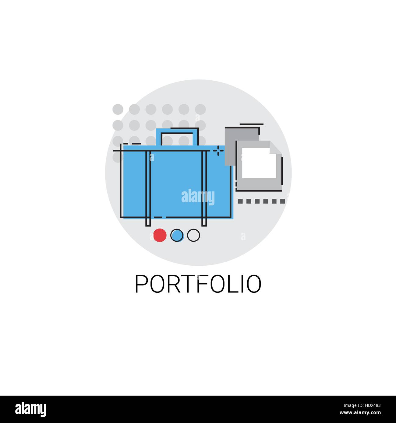 Portfolio Professional Occupation Business Icon Stock Vector Image ...