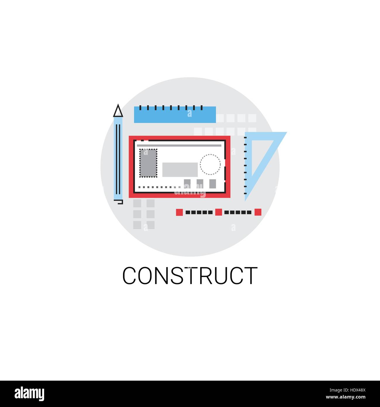 Construct New Idea Inspiration Creative Process Business Icon Stock ...