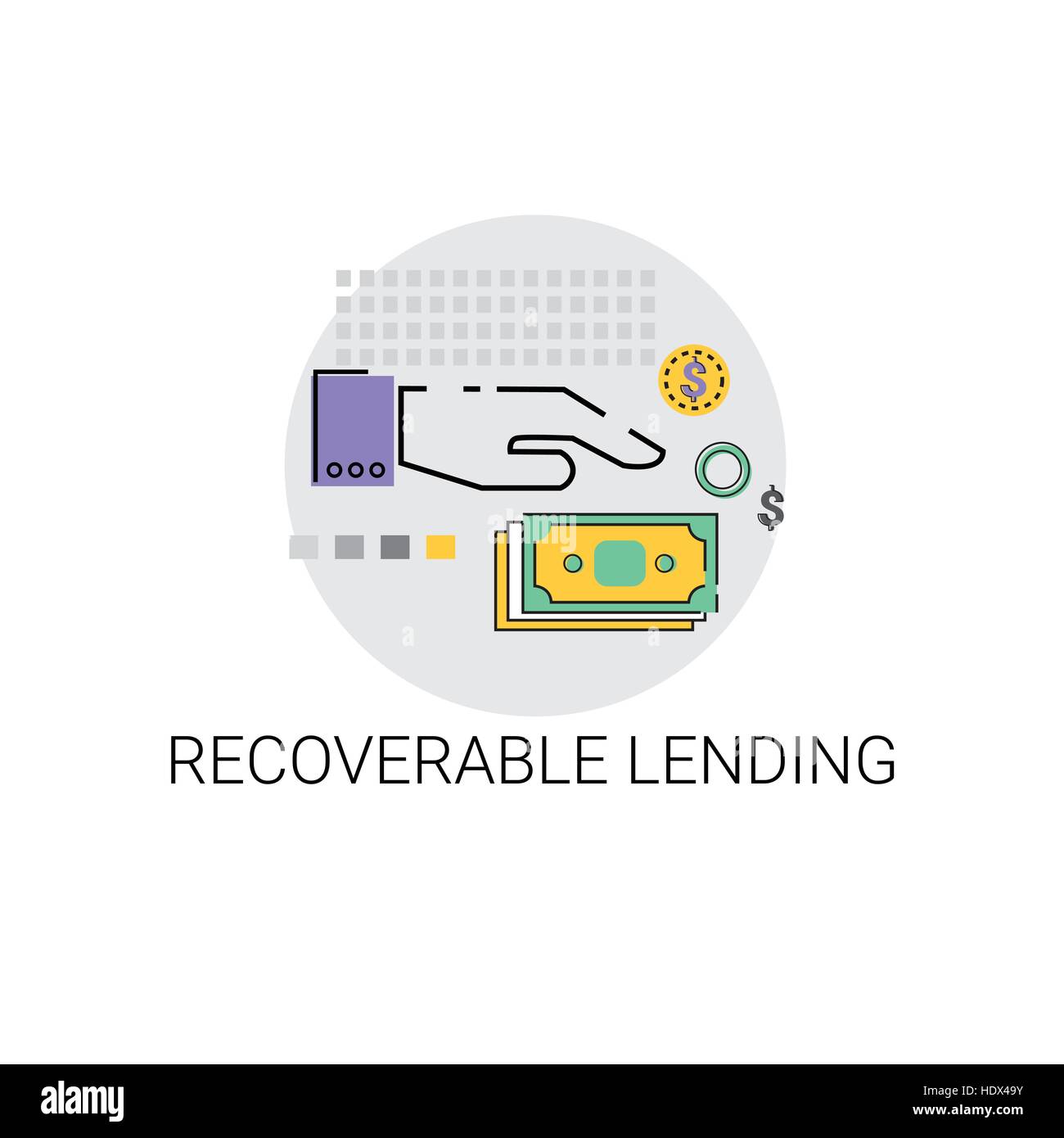 Recoverable Lending Business Funding Concept Icon Stock Vector Image ...