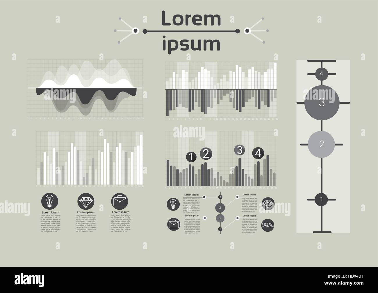 Graph Set Finance Diagram Infographic Icon Financial Business Chart ...