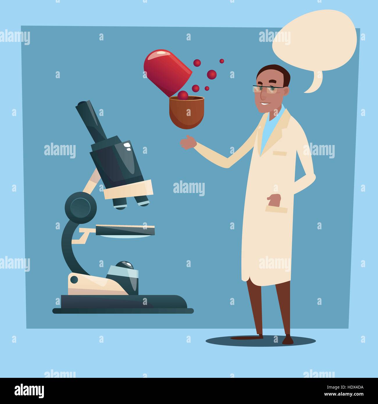 Medical Doctor African American Race Man Practitioner Stock Vector ...