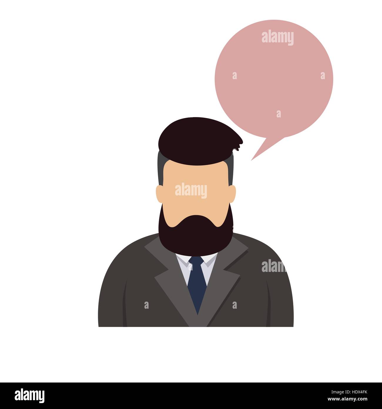Profile Icon Male Avatar Man Hipster Cartoon Guy Beard Portrait Casual ...