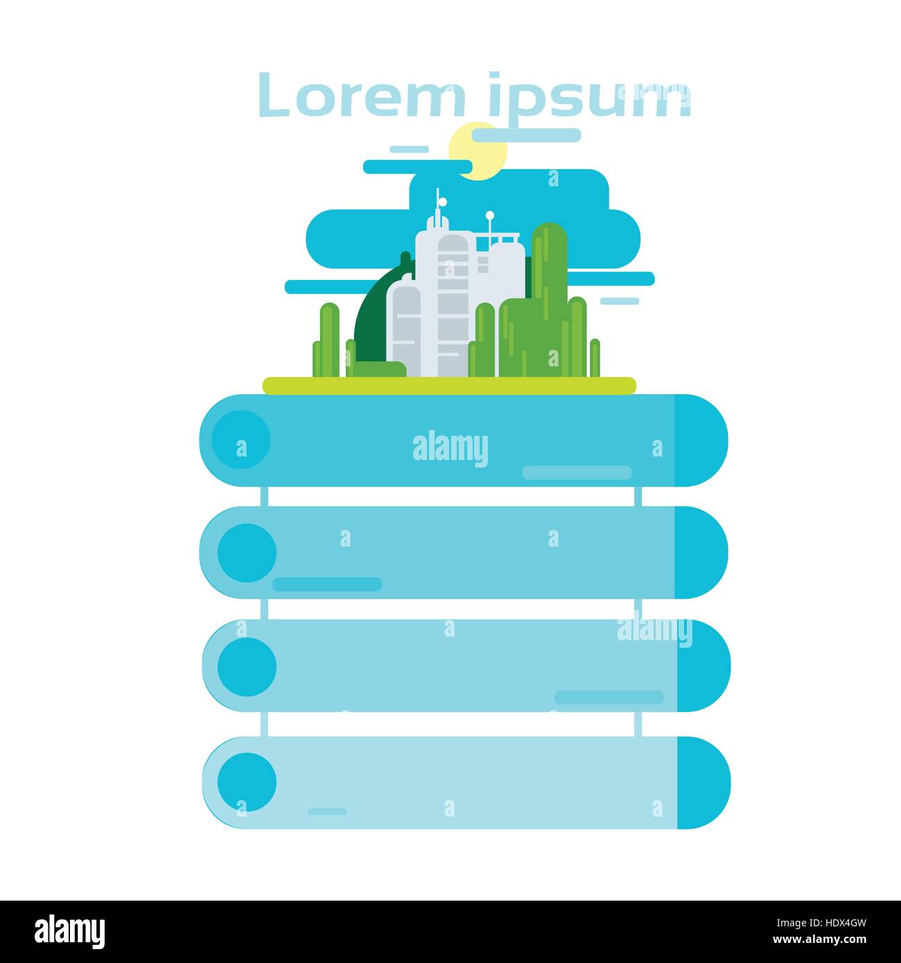 Abstract Factory Production Environment Ecology Infographic With Copy ...