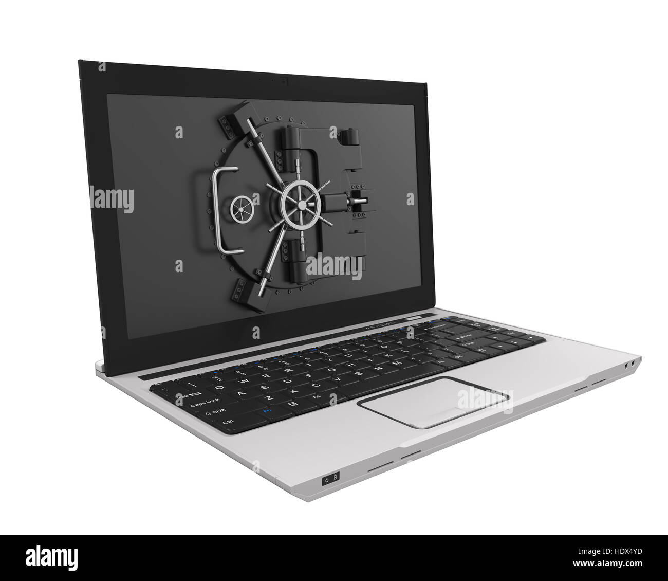 Laptop with Vault Door Stock Photo - Alamy