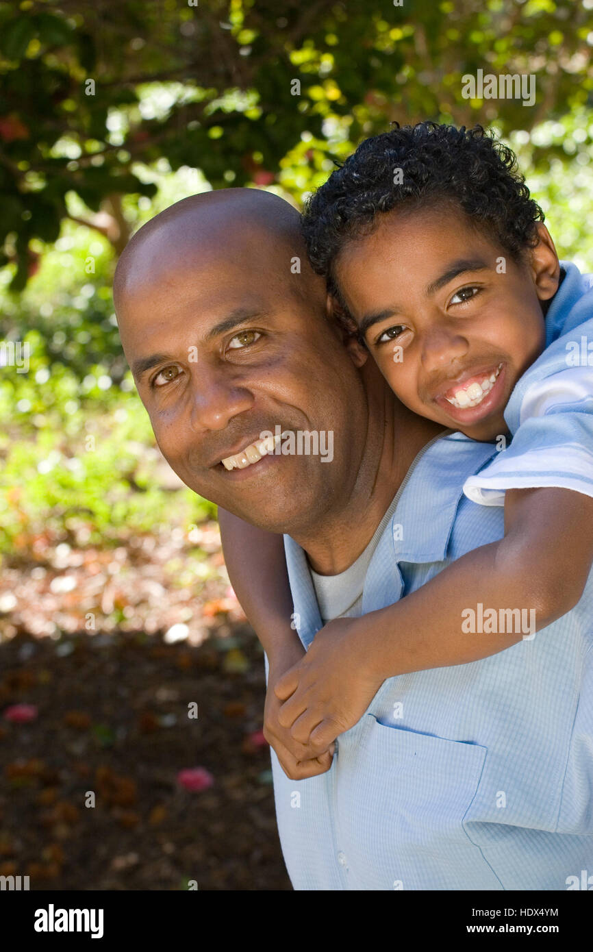 African American father and son spending time together Stock Photo - Alamy