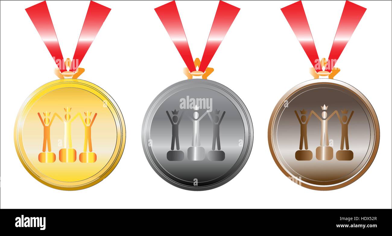 set of medals on white. vector illustration Stock Vector Image & Art ...