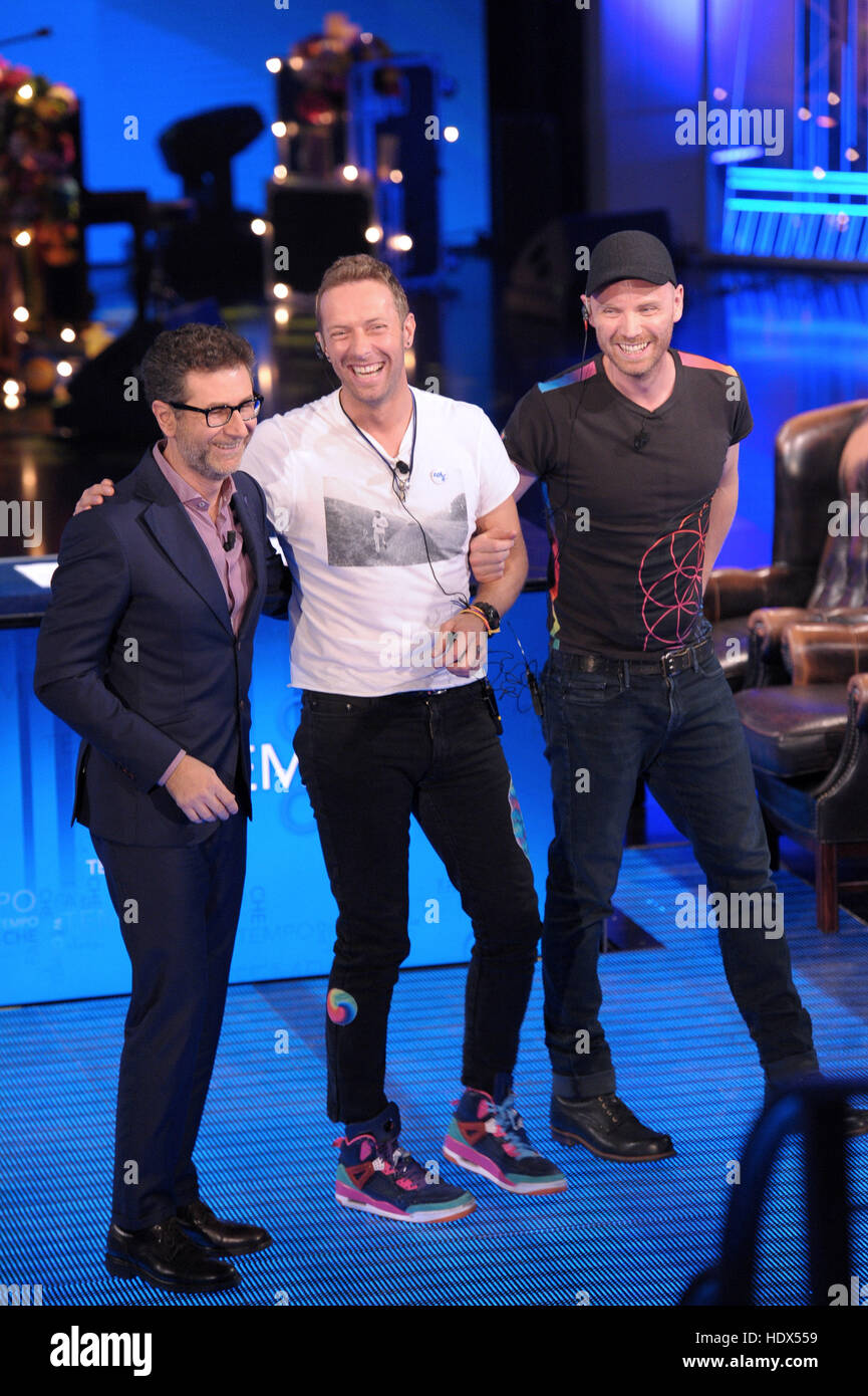 Chris Martin, band member of Coldplay, appears on the Italian ...