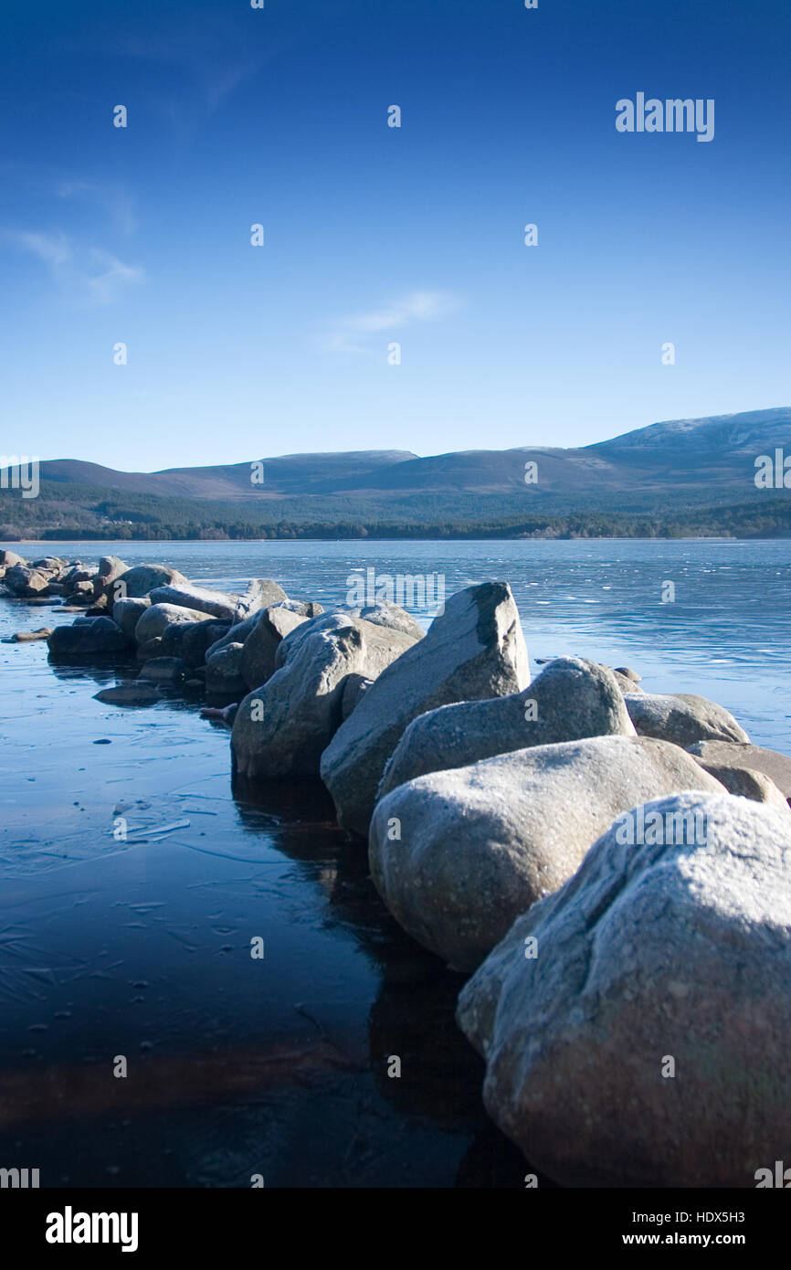 Loch Morlich, Winter Stock Photo - Alamy