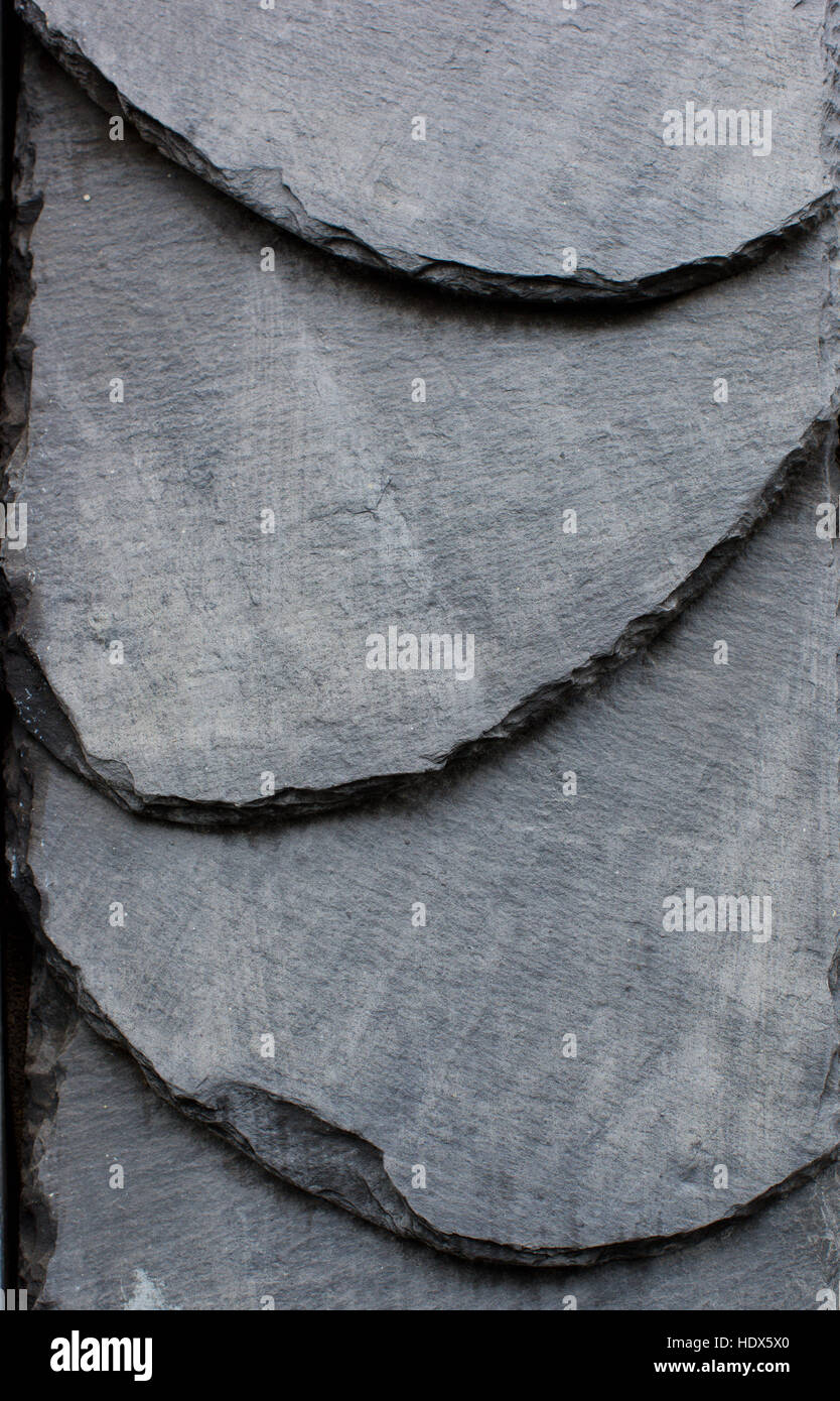 Slate tiles wall in ancient city Stock Photo - Alamy