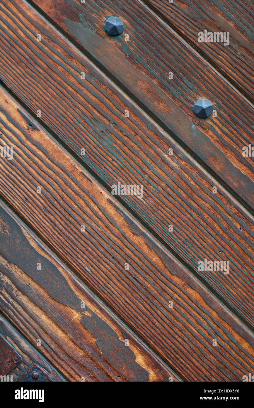Antique Wooden brown door pattern texture Stock Photo - Alamy