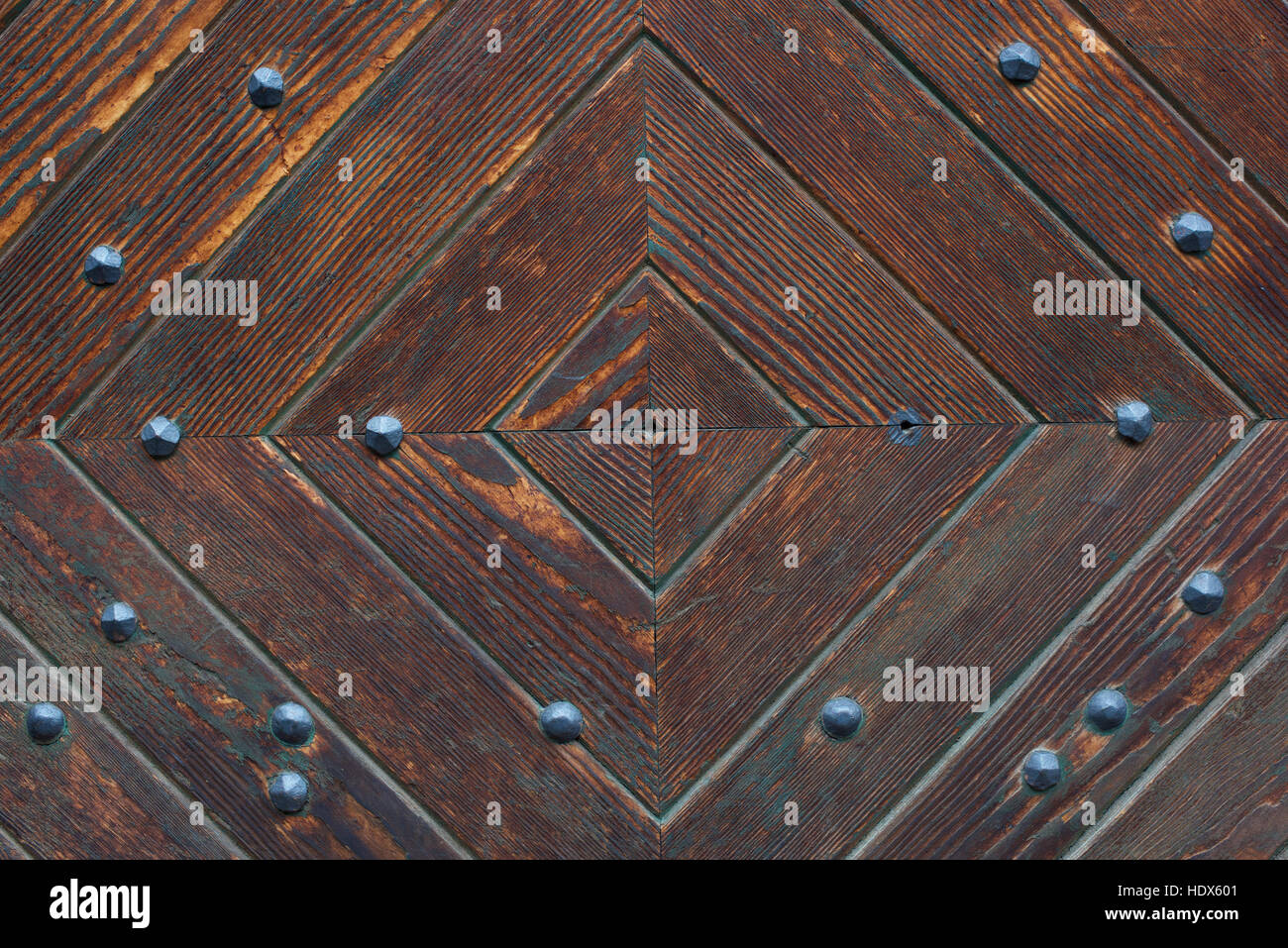 Antique Wooden brown door pattern texture Stock Photo - Alamy