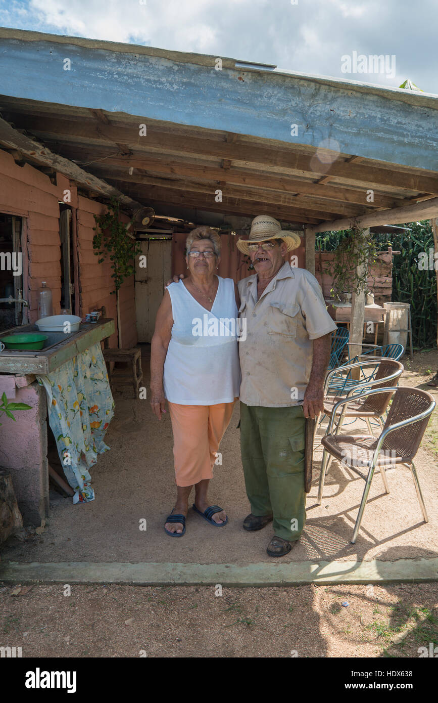 Cuban farmer and wife Stock Photo - Alamy