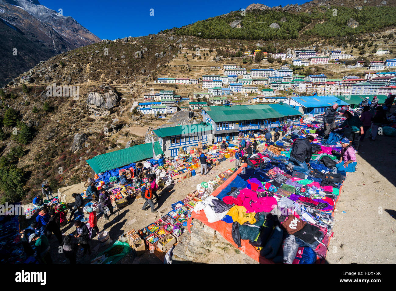 Namche bazaar and market and nepal hi-res stock photography and images ...