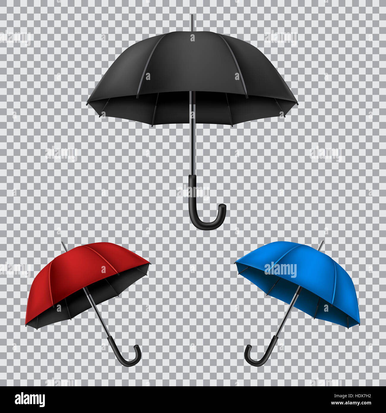 The different umbrellas isolated on transparent background Stock Photo ...