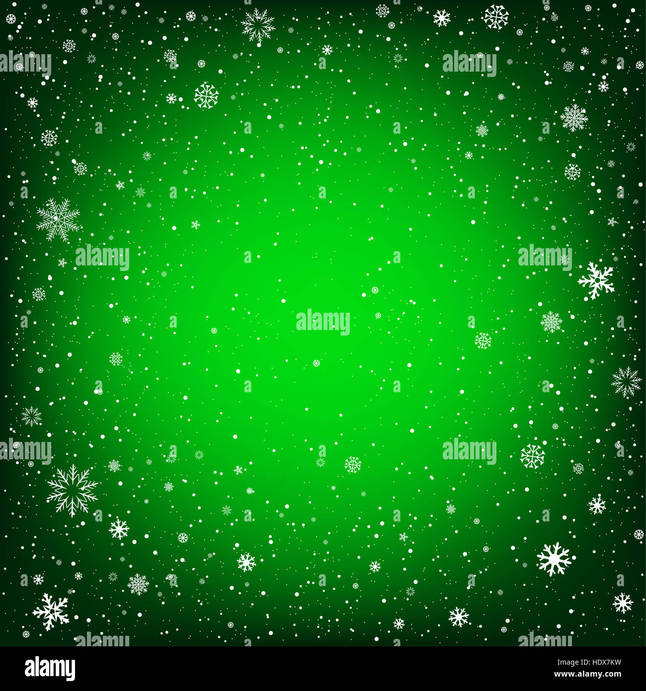 Winter green background with snow. Christmas and New Year backdrop ...