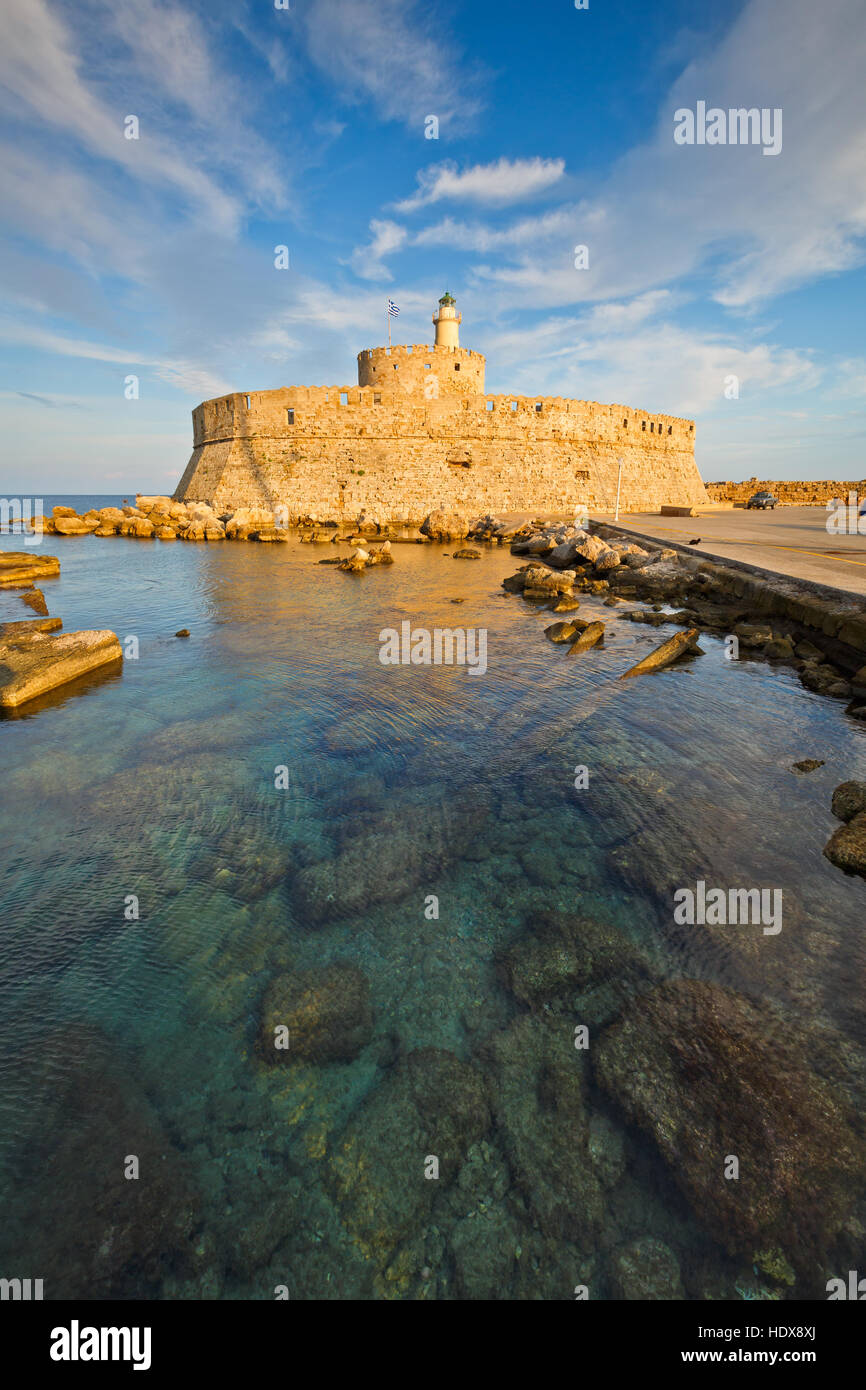 Fort of St. Nicholas in town of Rhodes Stock Photo - Alamy
