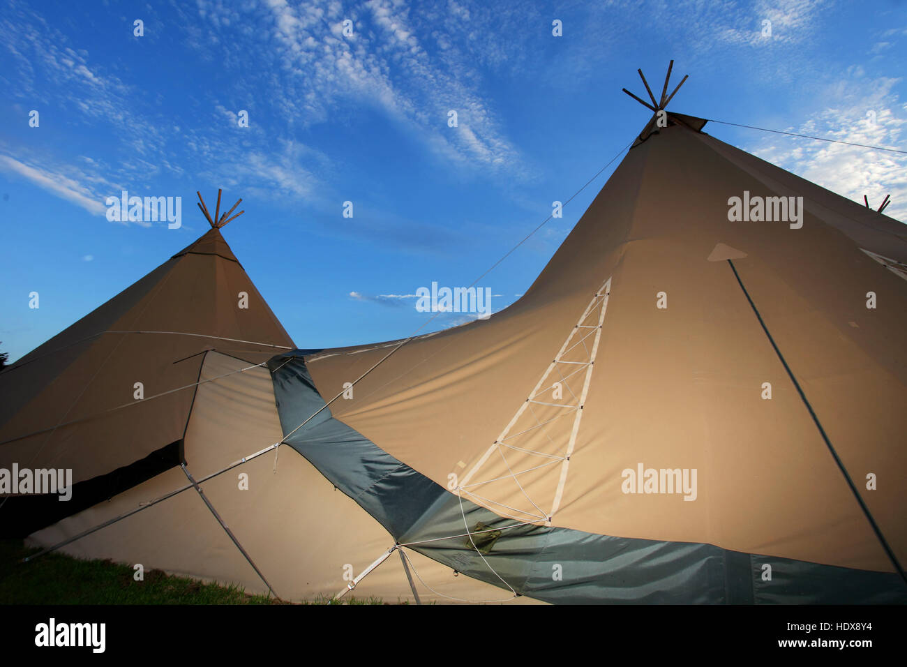 Large yurt tents used for a wedding reception Stock Photo - Alamy