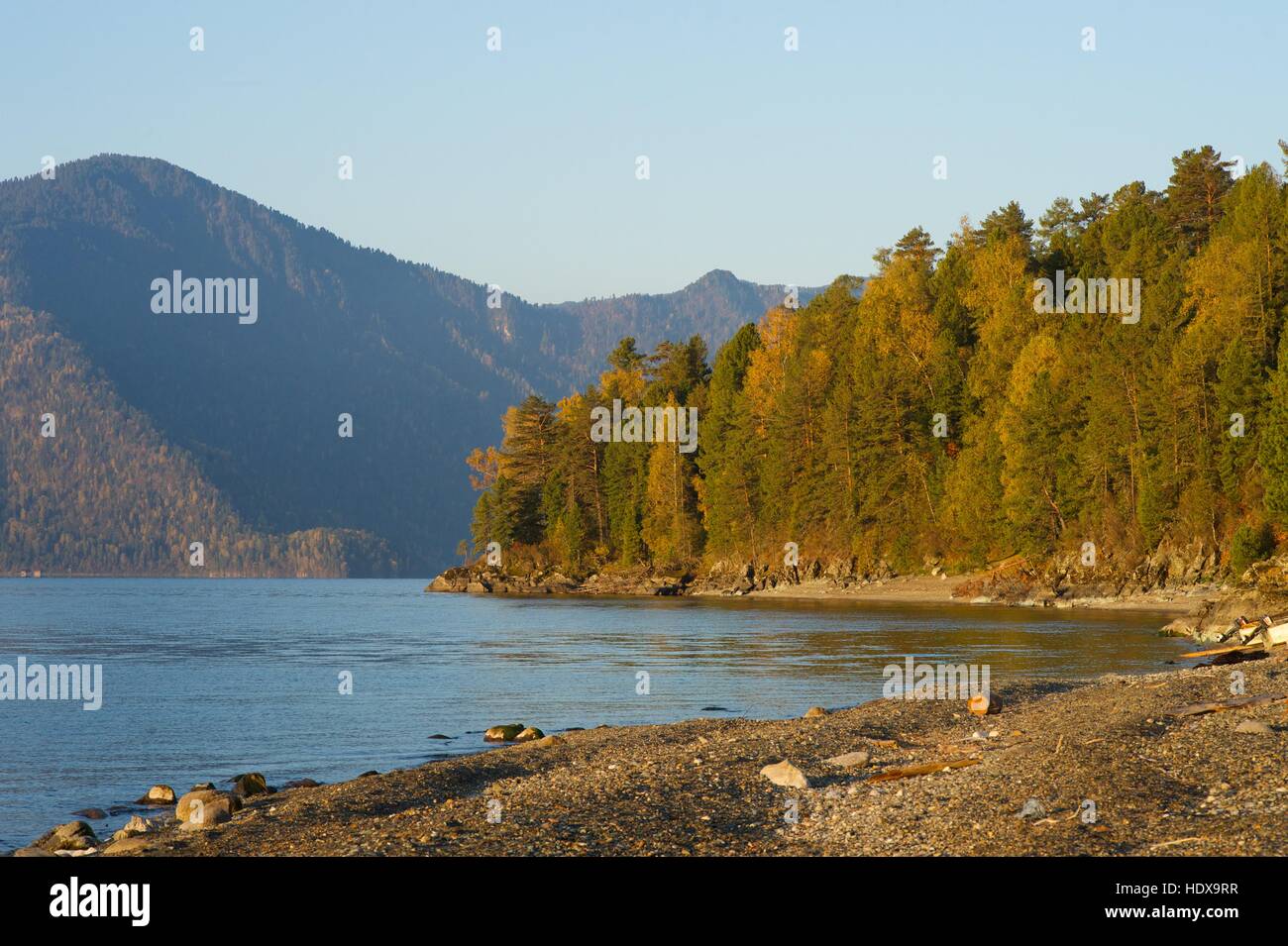 Bled lake pebble beach Stock Photo - Alamy