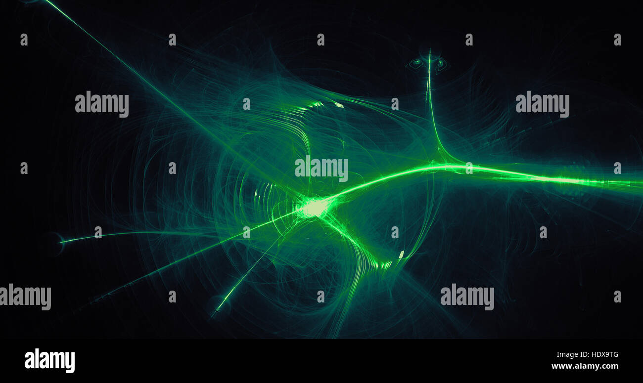 Green particles background hi-res stock photography and images - Alamy