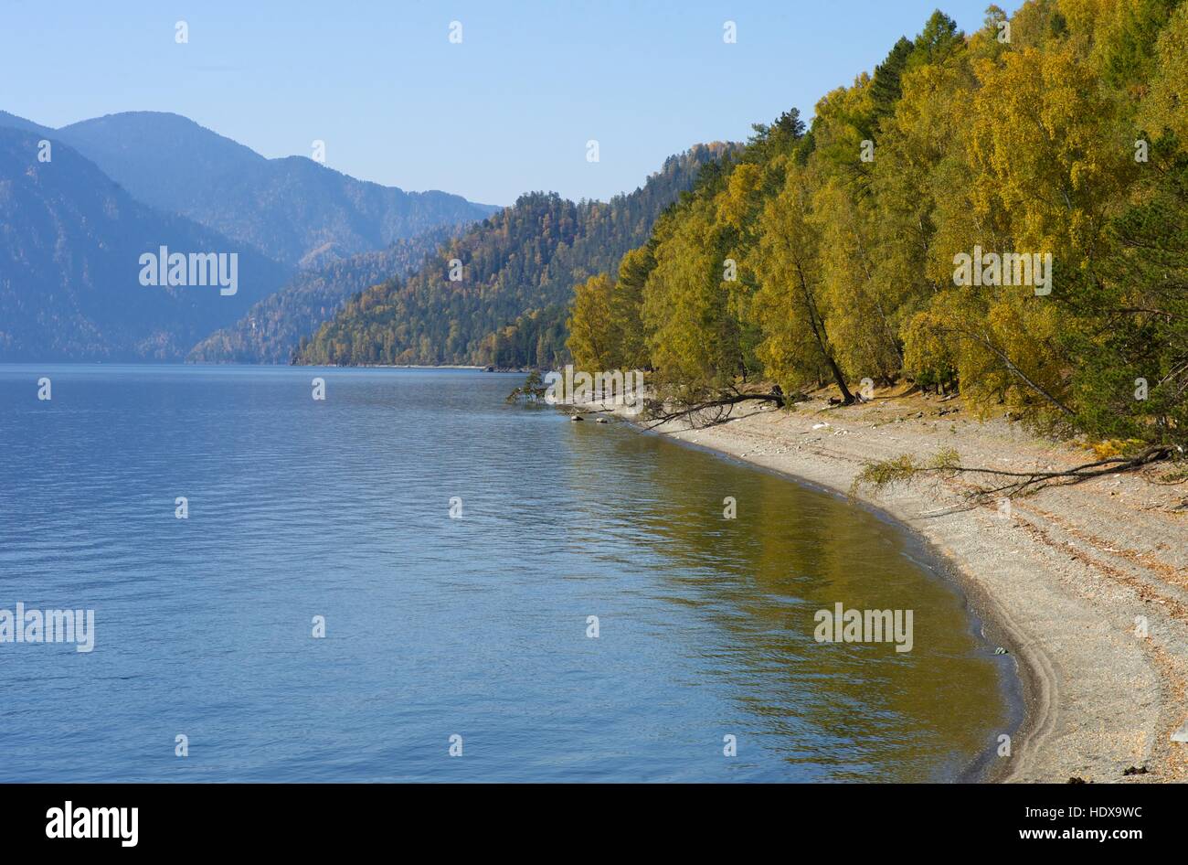 Bled lake pebble beach Stock Photo - Alamy