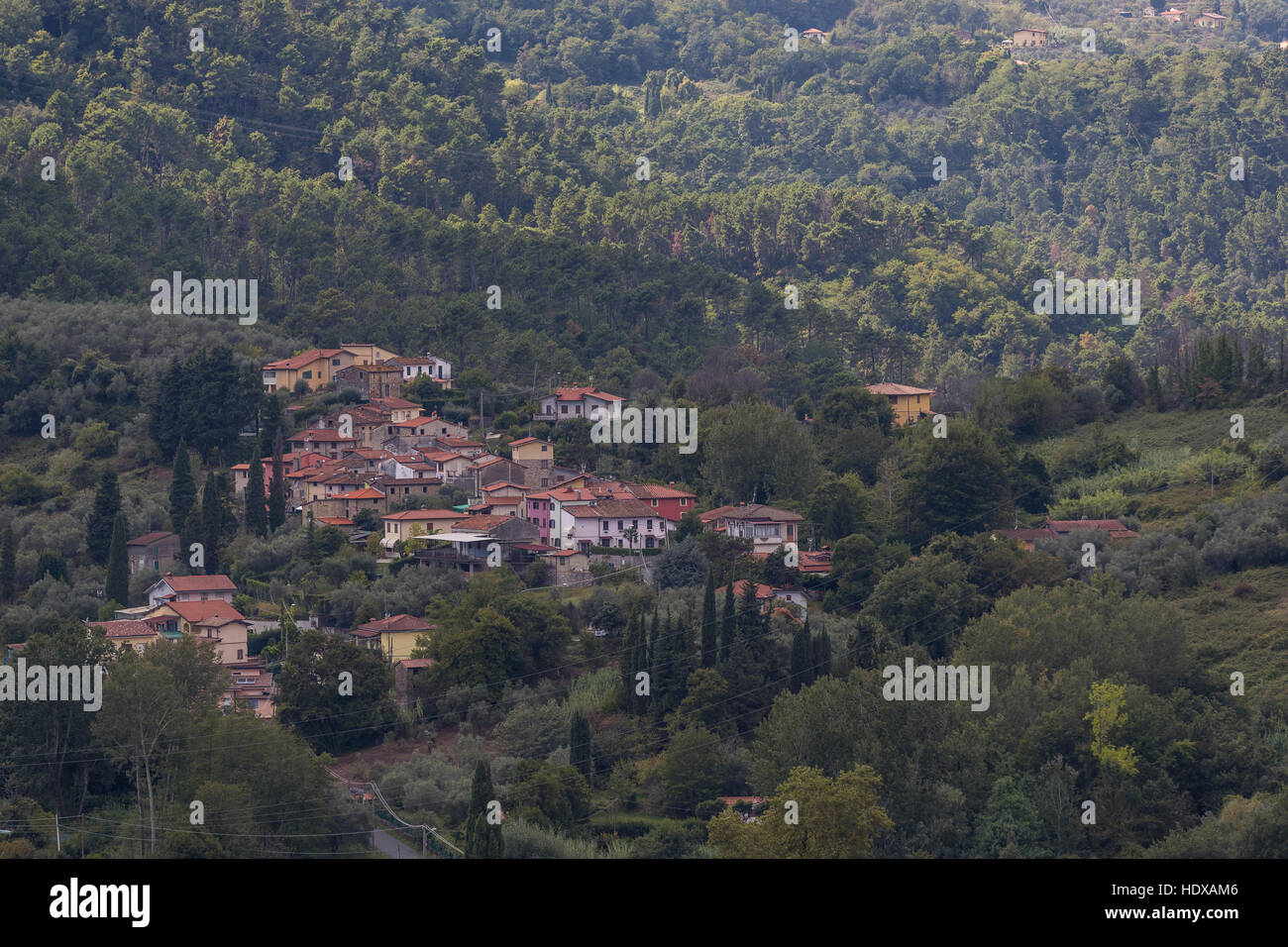 Italian hill village, Tuscany, Italy Stock Photo - Alamy