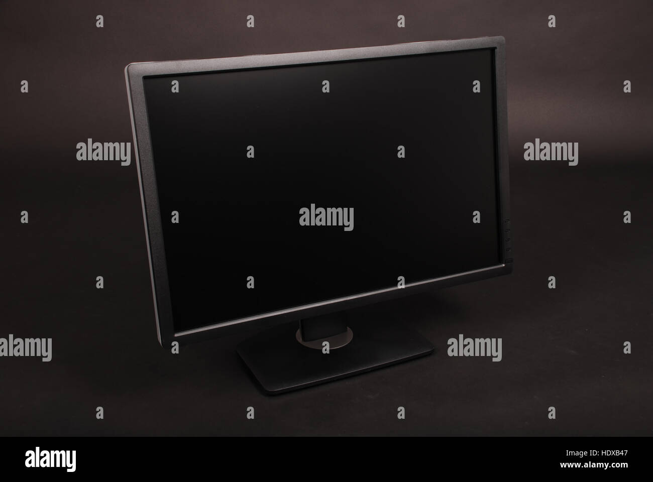 Black PC monitor black background with soft shadow (Clipping path Stock ...