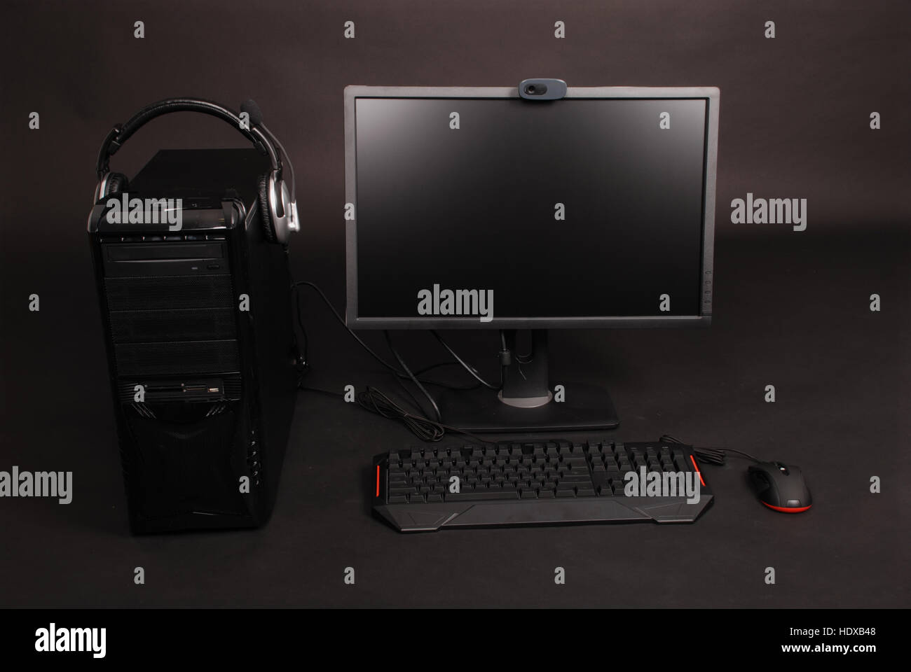 Personal Computer System: Keyboard, Mouse, Monitor. Isolated on white ...