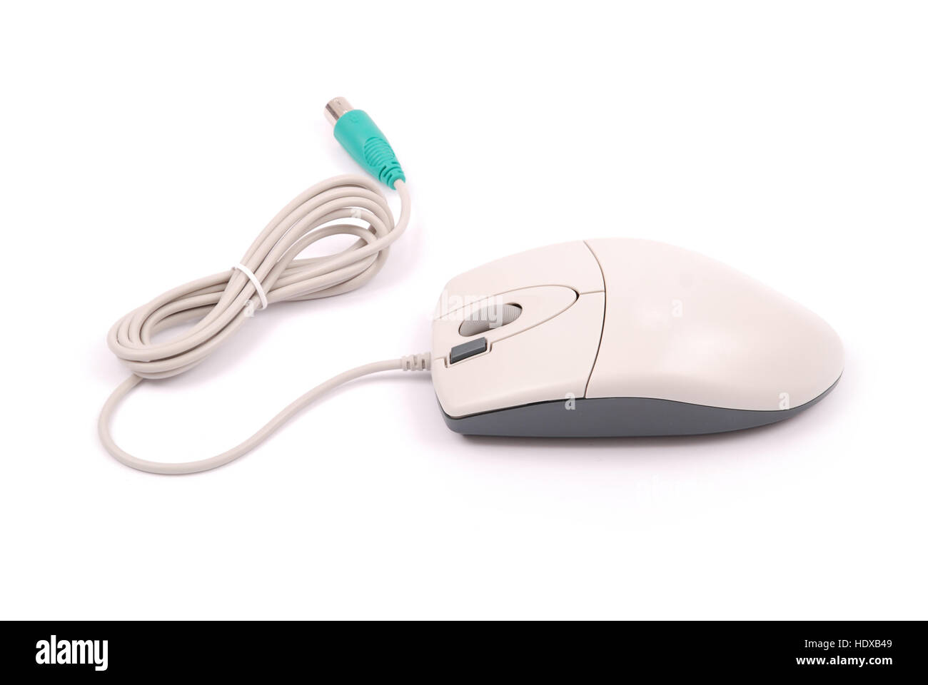 White computer optical mouse isolated on white background with soft ...